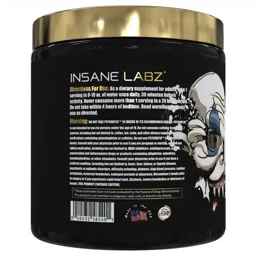 Psychotic Gold Insane Labz | Oxido Nitrico 200 Gr